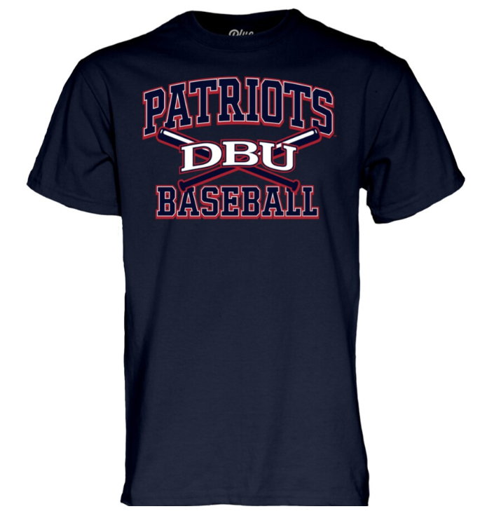 Blue 84 Patriots Baseball SS Tee – Dallas Baptist University Campus Store
